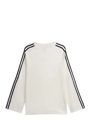 Adidas Y3 Long Sleeve 3 Stripe Top - Core White