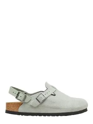 BIRKENSTOCK Tokio Suede Clogs - Pure Sage