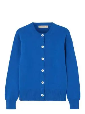 &daughter Wool Crewneck Cardigan - Blue