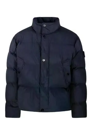 Stone Island Button Padded Jacket - Blue