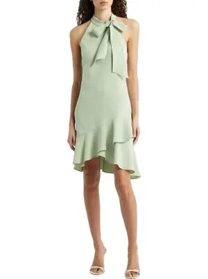 Vince Camuto Ruffle Detail Crepe Dress - Pistachio