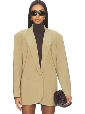 Norma Kamali Oversized Single Breasted Jacket - Camel