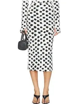 Norma Kamali Straight Skirt - Paint Dot