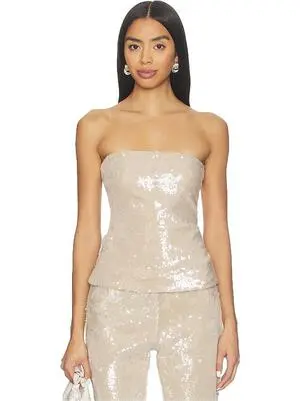 OW Ruby Sequin Tube Top - Tan