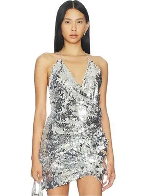 MOTHER OF ALL Fernanda Sequins Top - Silver