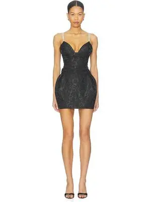 LOVERS AND FRIENDS Alexandra Mini Dress - Black Brocade