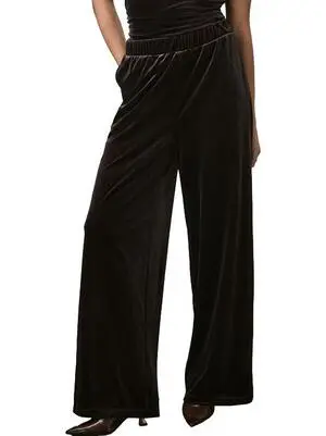 NEXT Stretch Velvet Wide Leg Pants - Mocha Brown