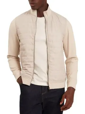Ted Baker London Durano Quilted-front Piqué Jacket - Ecru