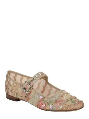 Sam Edelman Michaela Sequin Flat - Ecru Multi