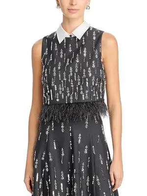 Cinq À Sept Selene Top - Charcoal Multi