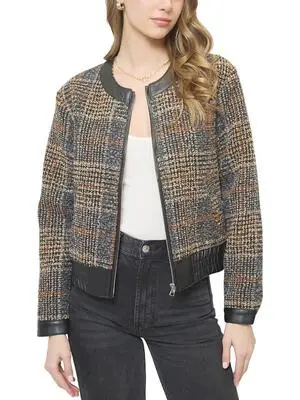Central Park West Daphne Trim Jacket - Multi-plaid
