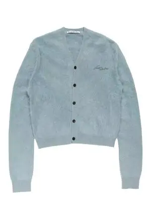 Acne Studios V-neck Fuzzy Cardigan - Blue