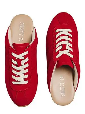 SILENT D Trent Mule Sneakers - Red Suede