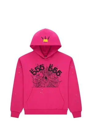 SP5DER Angel Number Hoodie - Pink