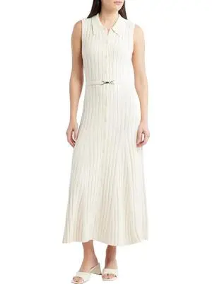 French Connection Babysoft Sleeveless Maxi Sweater Dress - Porcelain Cream