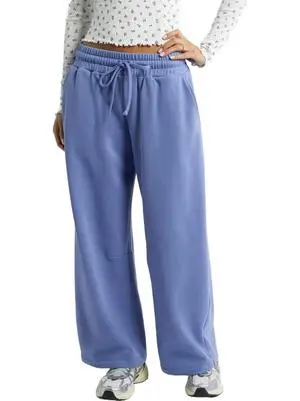 Bp. Barrel Leg Fleece Sweatpants - Blue Frost