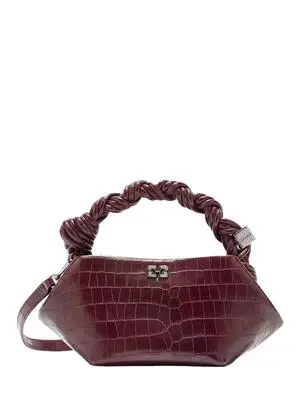 GANNI Mini Twisted-handle Tote Bag - Red