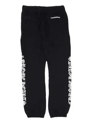 Chrome Hearts Script Letter Sweatpants /white - Black
