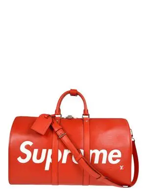 LOUIS VUITTON X Supreme Keepall Bandouliere - Red