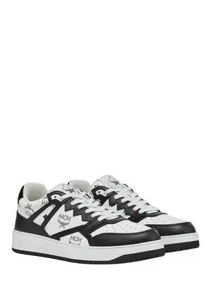 Mcm Neo Terrain Visetos Sneakers - Black & White