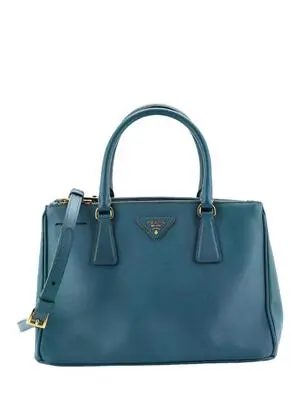 Prada Saffiano Leather Small Tote - Blue
