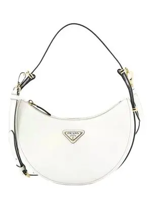 Prada Arque Half Moon Small Hobo Bag - White
