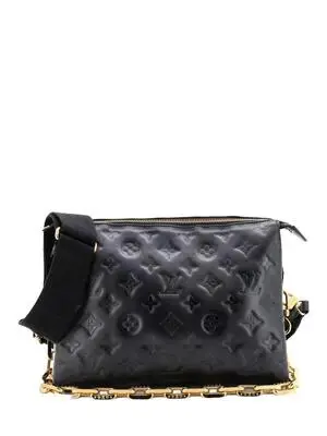 LOUIS VUITTON Coussin Pm Embossed Monogram Crossbody Bag - Black