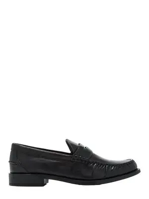 Prada Leather Loafers - Black