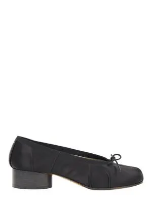MAISON MARGIELA Tabi Satin Ballet Flats - Black