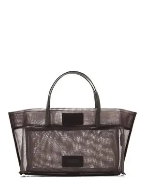 Staud Christos Mini Mesh Tote Bag - Brown