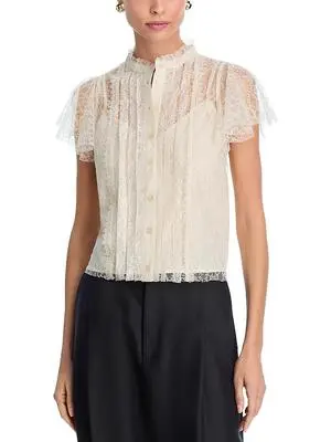 Aqua Lace Top - Ivory