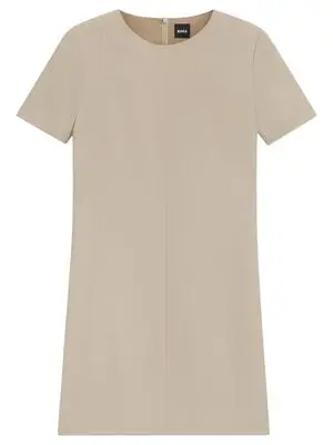 BOSS Crepe Shift Dress - Light Beige