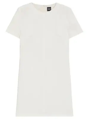 BOSS Crepe Shift Dress - White