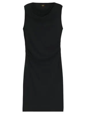 BOSS Asymmetric-neckline Dress - Black