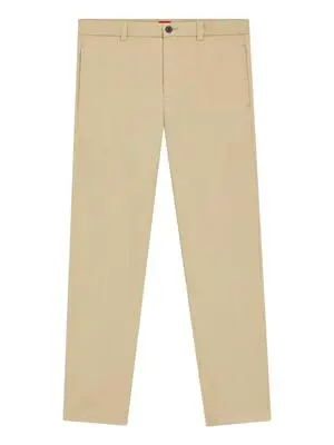 Hugo Slim-fit Stretch-cotton Gabardine Trousers - Beige