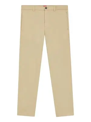 Hugo Slim-fit Stretch-cotton Gabardine Trousers - Beige