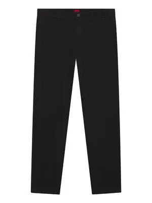 Hugo Slim-fit Stretch-cotton Gabardine Trousers - Black