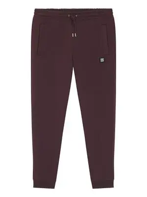 Hugo Stacked-logo Tracksuit Bottoms In A Cotton Blend - Light Brown
