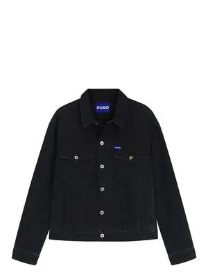 Hugo Regular-fit Denim Trucker Jacket - Dark Blue