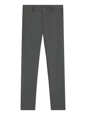 BOSS Slim-fit Micro-patterned Trousers - Grey