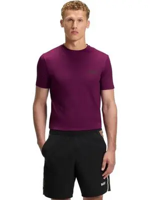 BOSS Active Moisture-managing Slim-fit T-shirt In Stretch Jersey - Pink