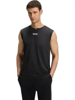 BOSS Active Tank Top With Logo - Black