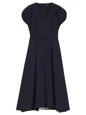BOSS Cotton Blend Belted Dress - Dark Blue