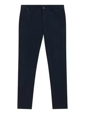 BOSS Slim-fit Stretch-cotton Gabardine Trousers - Dark Blue