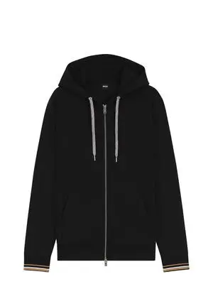 BOSS Cotton-blend Zip-up Hoodie - Black