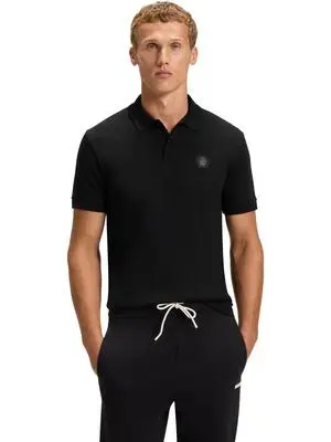 BOSS Pima-cotton Polo Shirt With Double B Monogram - Black