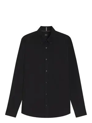BOSS Slim-fit Shirt In Oxford Cotton - Black