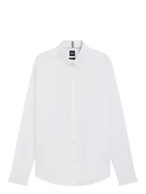 BOSS Slim-fit Shirt With Double B Monogram - White