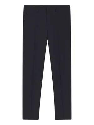 Hugo Extra-slim-fit Virgin Wool Trousers - Dark Blue