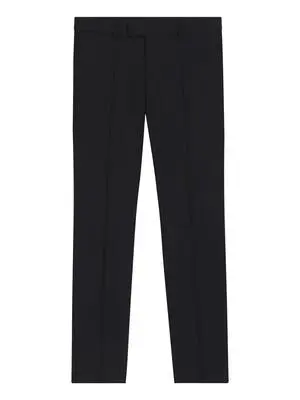 BOSS Slim-fit Trousers In Virgin Wool - Dark Blue